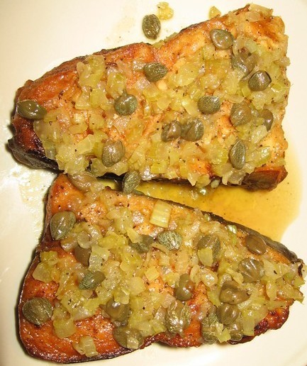 Sautéed Swordfish Steaks with Capers and Vinegar, Stimpirata Style ...